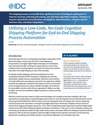 Enhancing Shipping Process with Low-Code Automation Platforms | PDF