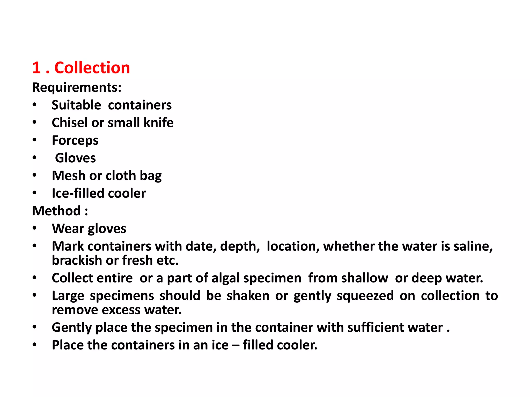 Algal Culture : Scope and Methods SMG | PPTX