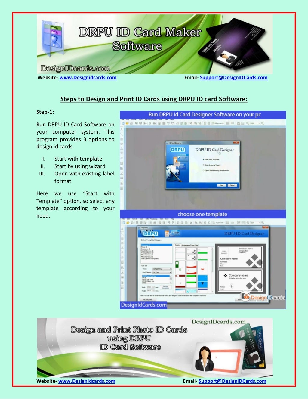 Id card designer software – design and print photo id cards