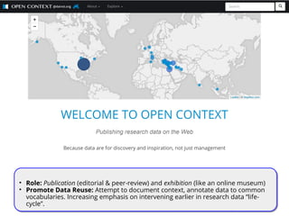 Interpretation, Context, and Metadata: Examples from Open Context | PPT