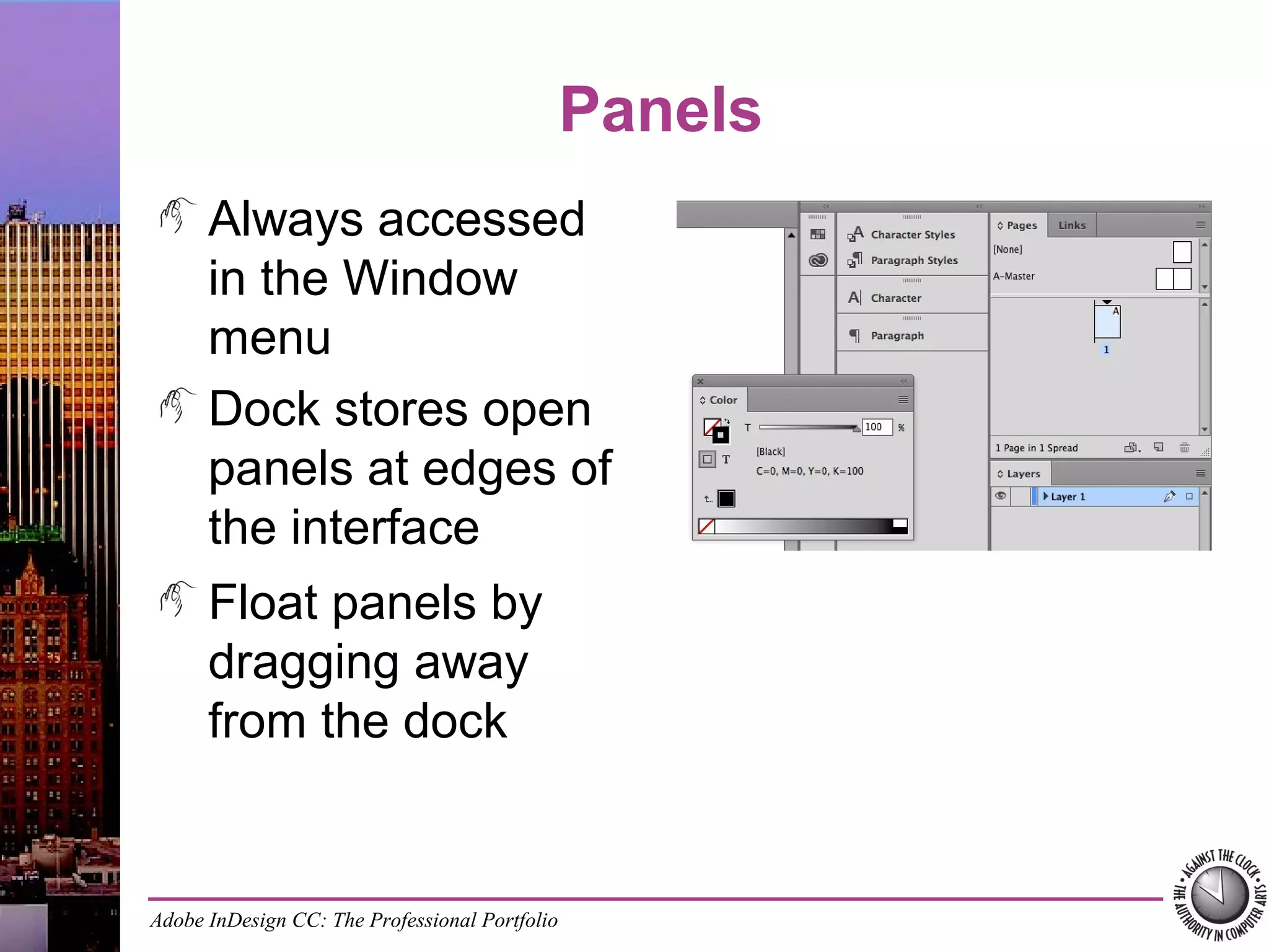 InDesign CC 2017 interface | PPT