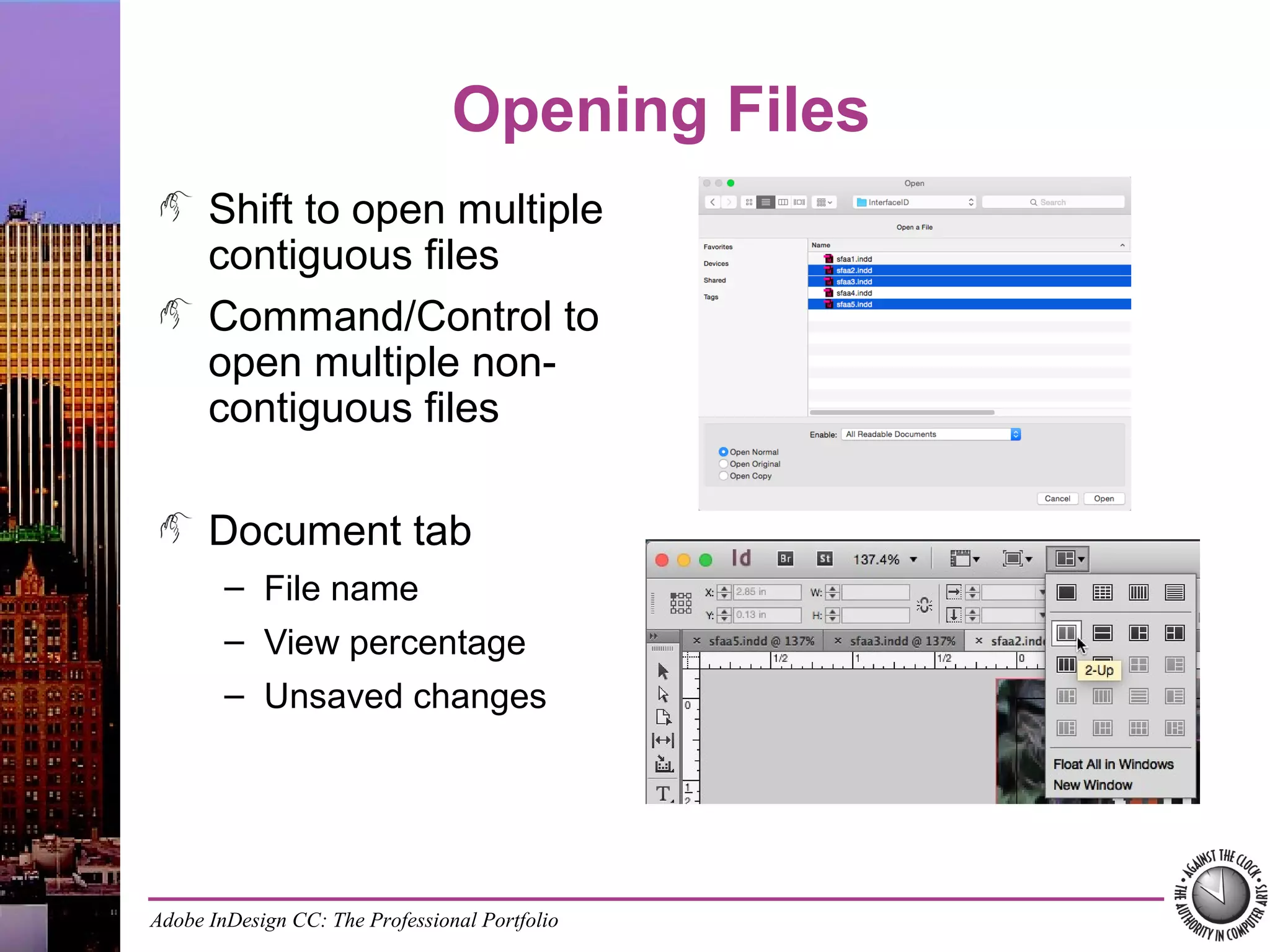 InDesign CC 2017 interface | PPT