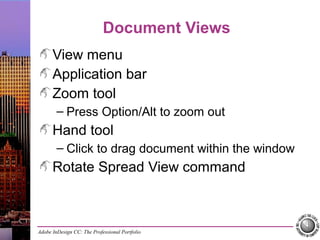 InDesign CC 2017 interface | PPT