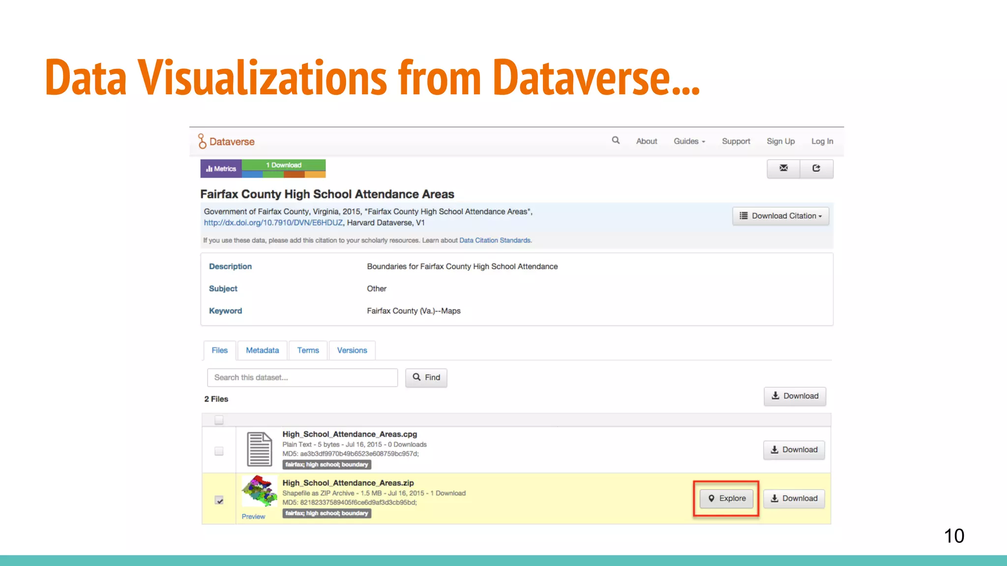 Dataverse: Helping Researchers Publish Their Data Through Automation