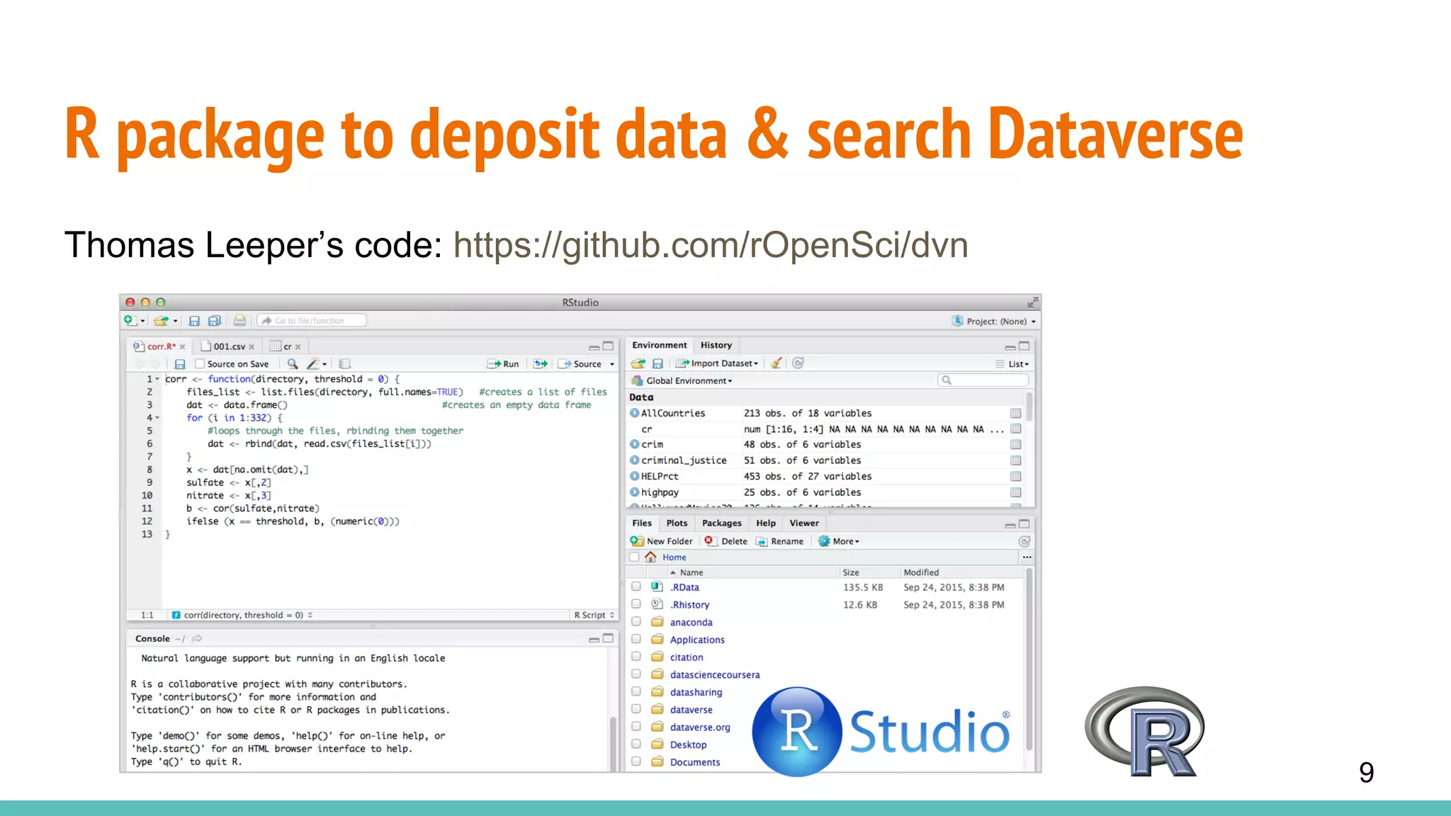 Dataverse: Helping Researchers Publish Their Data Through Automation