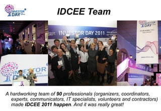 IDCEE 2011. How it was | PPT