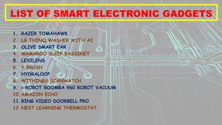 SMART ELECTRONIC GADGETS | PPTX