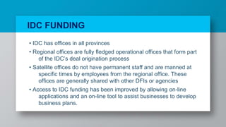 Industrial Development Corperation | PPTX