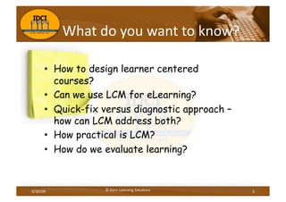 Applying Learner Centered Methodology - Case Studies | PPT