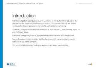 Idc info brief-choosing_dbms_to_address_challenges_of_the_third ...