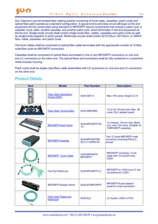 IDC (Internet Data Center) Fiber Optic Solution | PDF