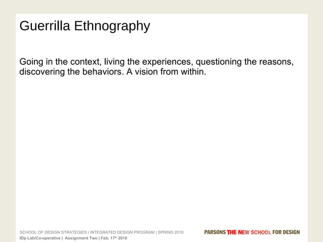 IDp Lab/Co-operative 2010 Assignment 2 | PPT