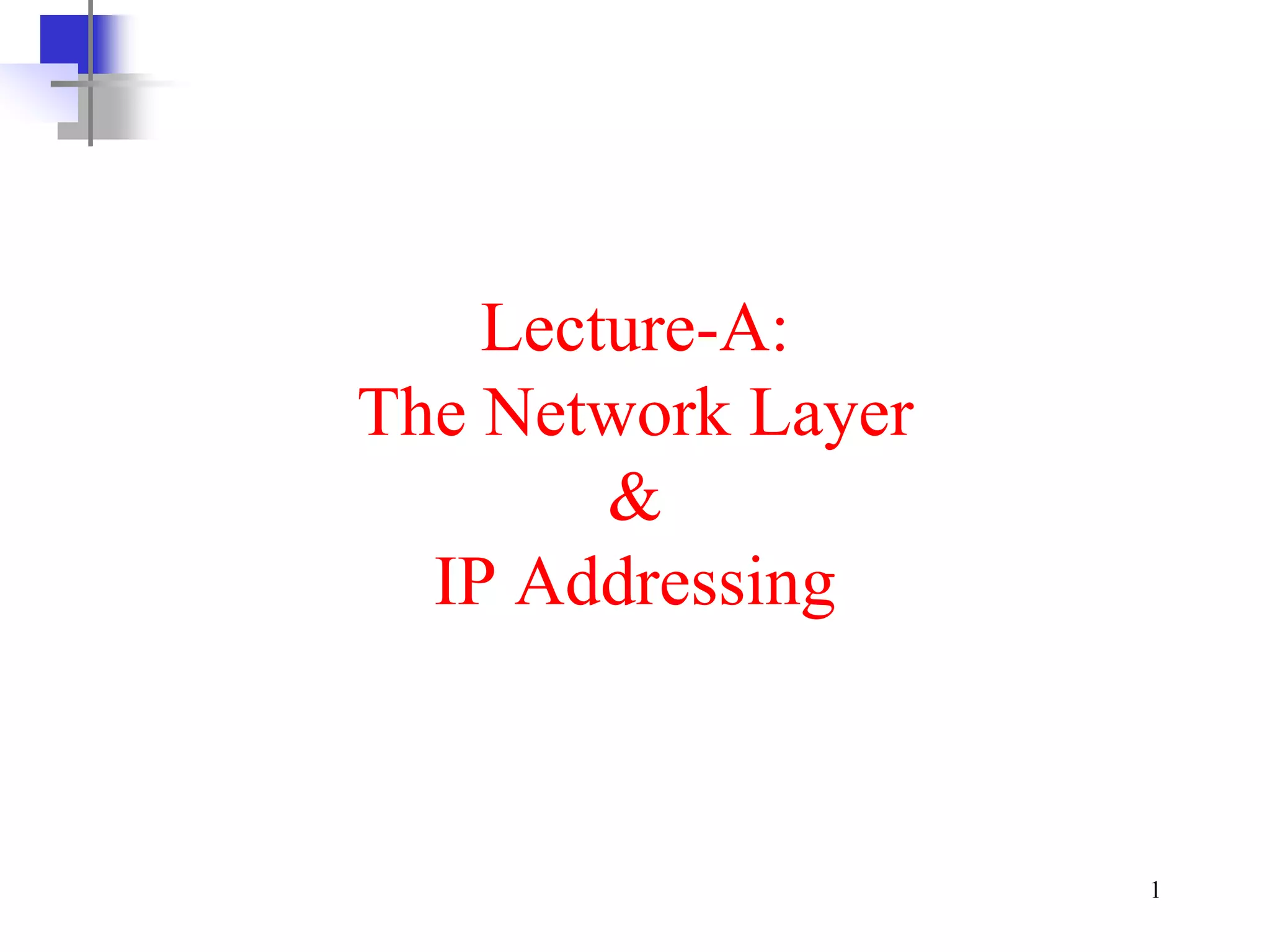 Idc Lecturea Network Layer And Ip Addressing With Cisco Notesppt Computer Networking Computing