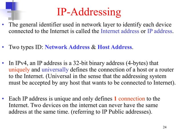 IDC lectureA - Network Layer & IP Addressing with Cisco Notes.ppt ...