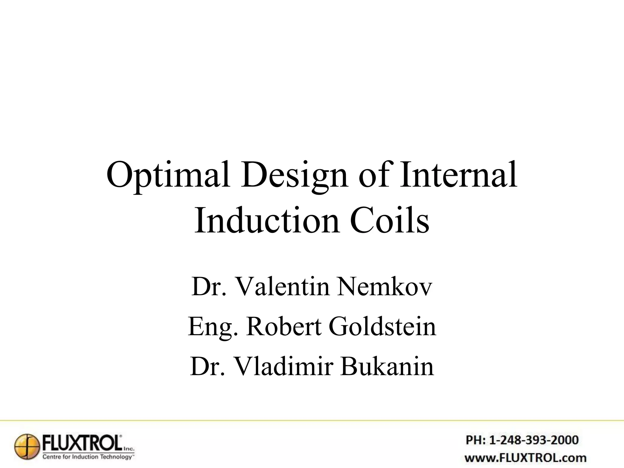 Optimal Design of Internal Induction Coils | PDF