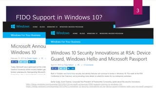 FIDO in Windows10 | PPT