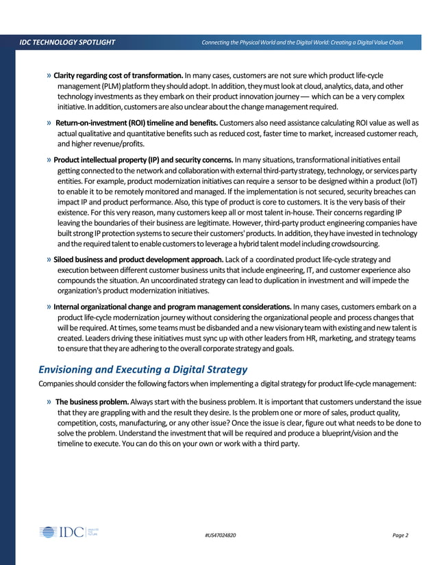 IDC TECHNOLOGY SPOTLIGHT | PDF