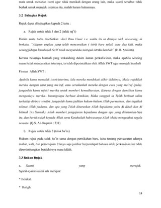 Iddah dan Rujuk | DOCX