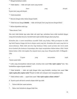 Iddah dan Rujuk | DOCX