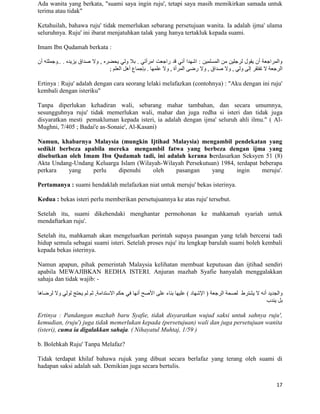 Iddah dan Rujuk | DOCX