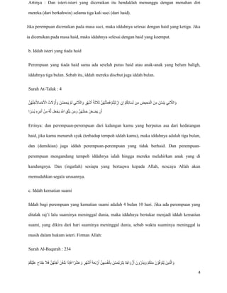 Iddah dan Rujuk | DOCX