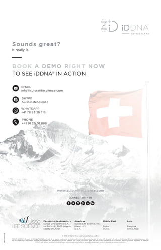 iDDNA®, the first-ever epigenetic Skin Care made to measure from DNA. | PDF