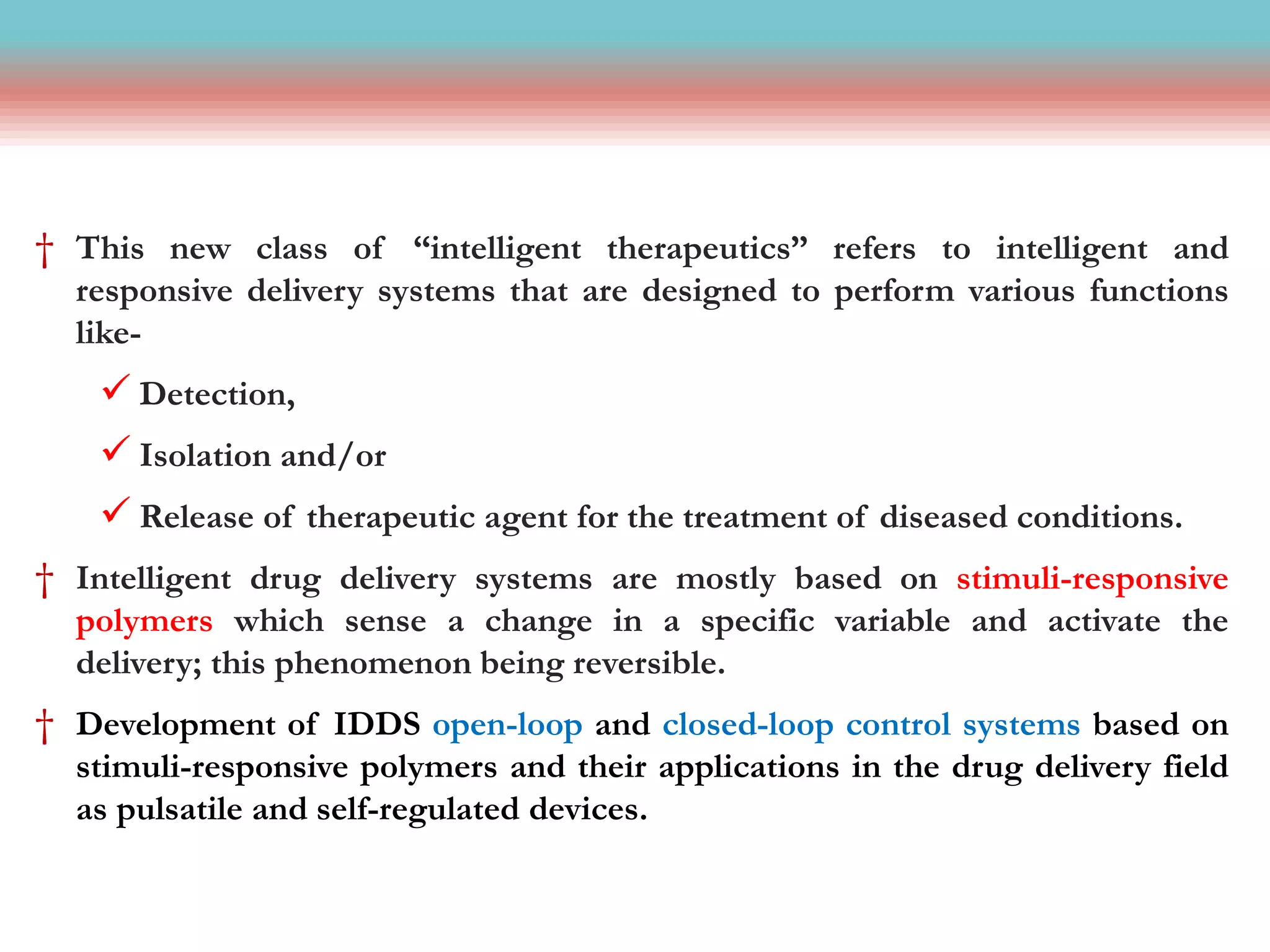 Intelligent Drug Delivery System | PPTX