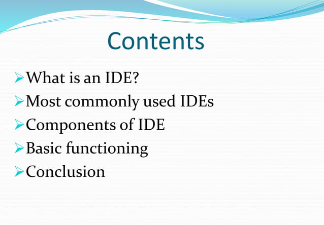 Integrated Development Environments (IDE) | PPTX