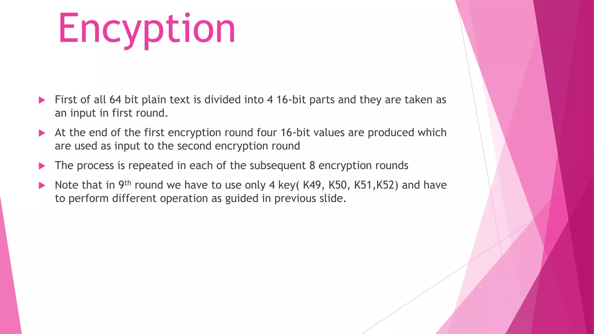 Idea(international data encryption algorithm) | PPTX