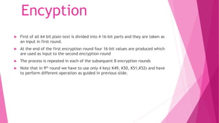 Idea(international data encryption algorithm) | PPTX