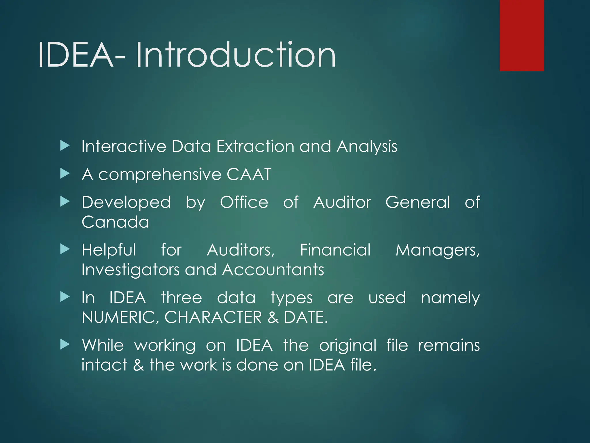 IDEA - An Introduction. an overview on idea software | PPT
