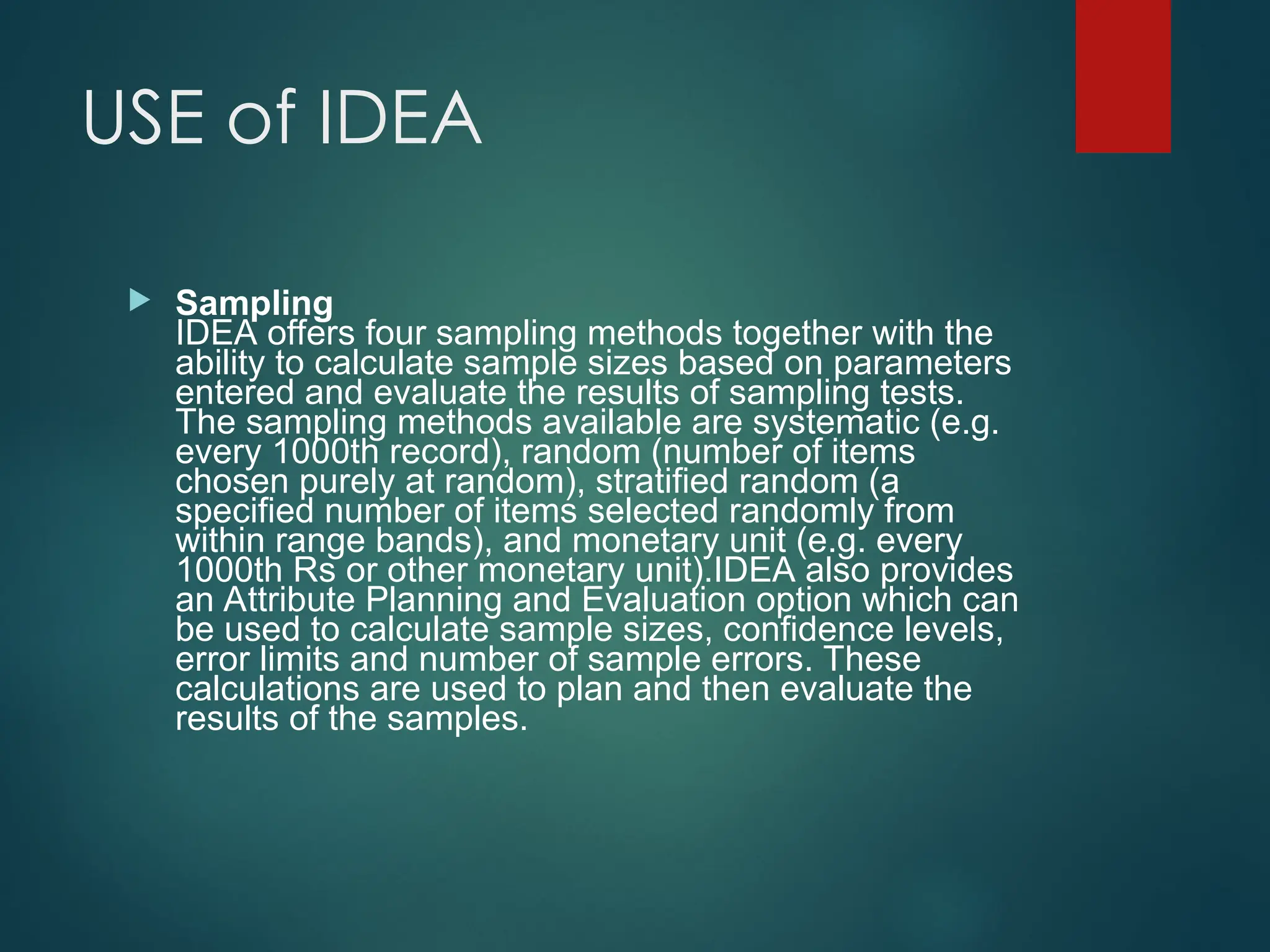 IDEA - An Introduction. an overview on idea software | PPT