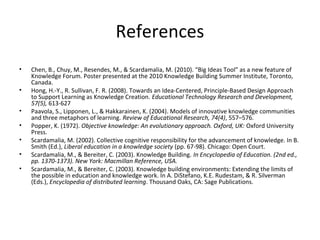 Idea centered knowledge building environment | PPT