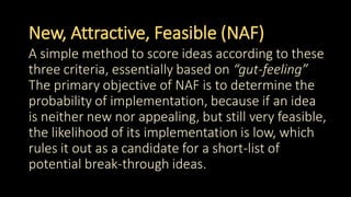 Simple Idea evaluation. New, Attractive, Feasible Model (NAF) | PDF