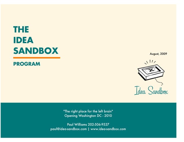 Idea Sandbox Background Aug '09 | PPT