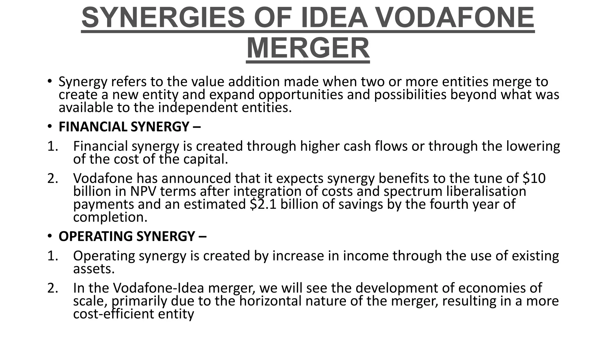 Critical Appraisal of Idea and Vodafone merger | PPTX