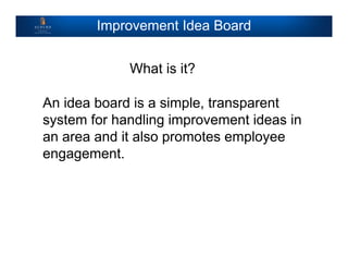 Idea board / Suggestion System - Lean | PDF