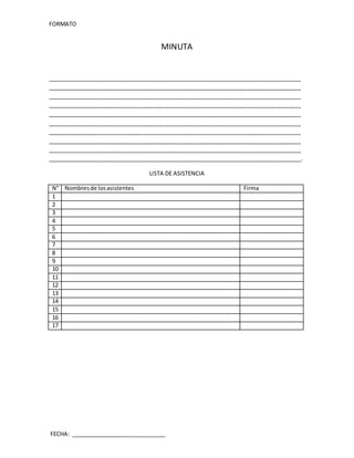 Ideade formato de minuta | PDF