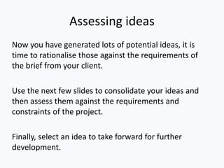 Idea development pro forma | PPT