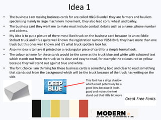 Idea development pro forma | PPT