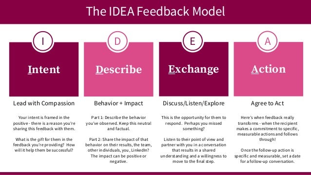 Giving Feedback with IDEA