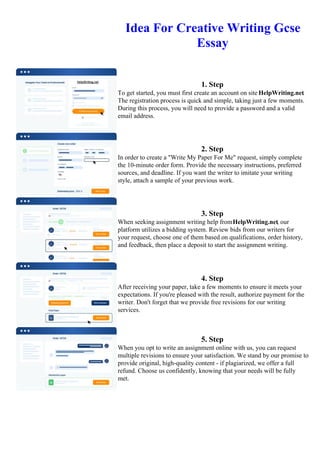 Idea For Creative Writing Gcse Essay | PDF