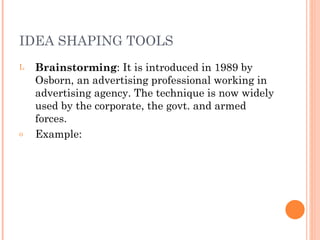 Idea generation | PPT