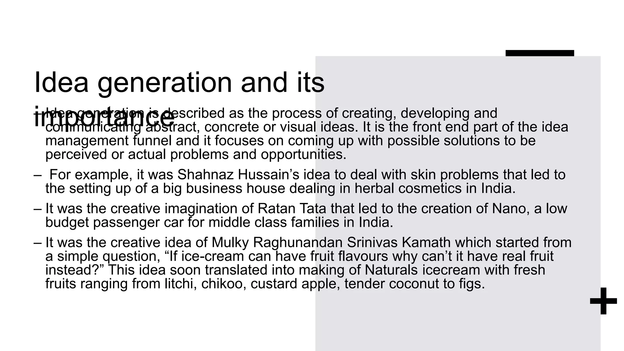 Idea generation ppt | PPTX