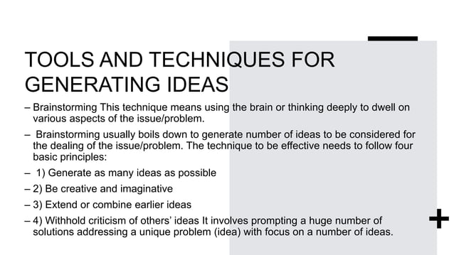 Idea generation ppt | PPTX | Business | Business and Finance