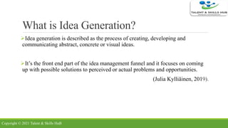 Idea Generation Techniques and Success Factors | PPTX