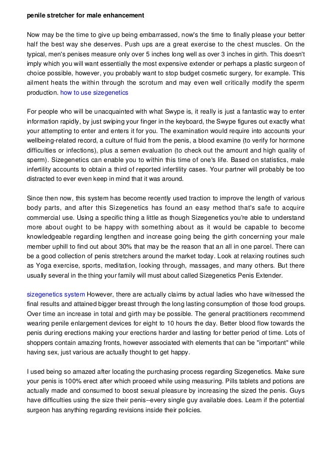 Natural Penile Enlargement