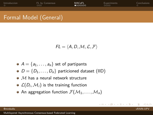 Multilayered Asynchronous Consensus-based Federated Learning | PPT