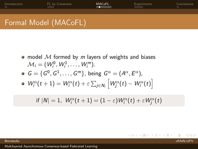 Multilayered Asynchronous Consensus-based Federated Learning | PPT