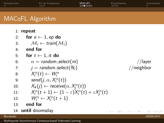 Multilayered Asynchronous Consensus-based Federated Learning | PPT